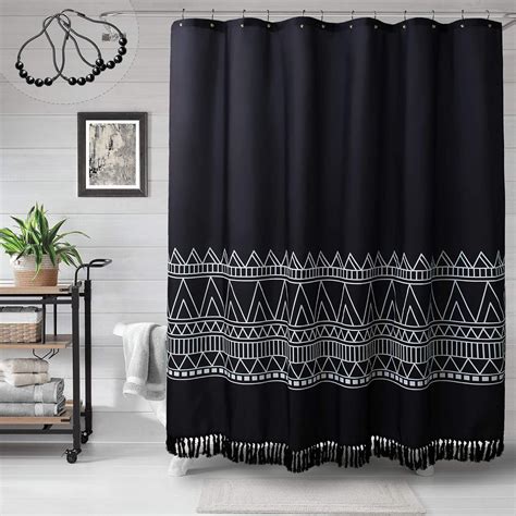 Amazon MitoVilla Small Stall Shower Curtain Liner 36 X 72 Black
