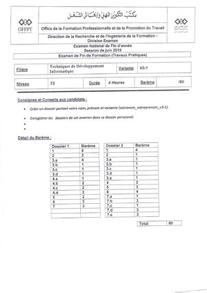 EFF 2021 Synthese V2 Examen fin formation Techniques Développement