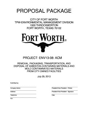 Fillable Online Fortworthtexas View The RFP Fortworthtexas Fax Email