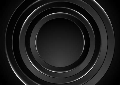 Preto E Cinza Abstrato Hitech Fundo Futurista Design Vetorial Vetor