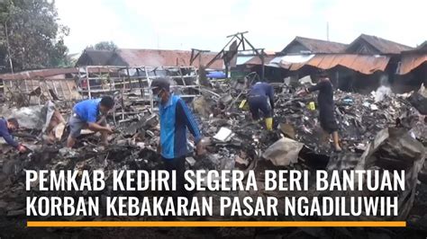 Pemkab Kediri Segera Salurkan Bantuan Bagi Pedagang Terdampak Kebakaran