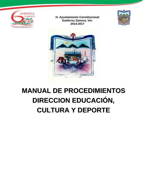 PDF MANUAL DE PROCEDIMIENTOS DIRECCION EDUCACION CULTURA 15