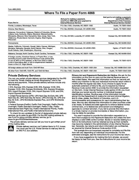 Form 4868 Printable