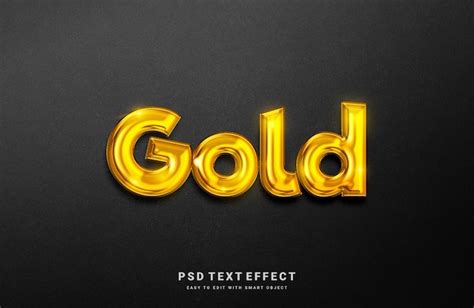 Efecto De Texto Dorado Archivo PSD Premium