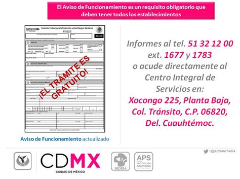 AGEPSA CDMX On Twitter EL AvisoDeFuncionamiento Es Un Tramite