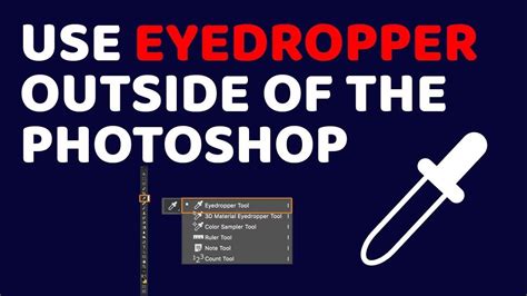 How To Use Eyedropper Tool Out Side Of The Photoshop Adobe Photoshop