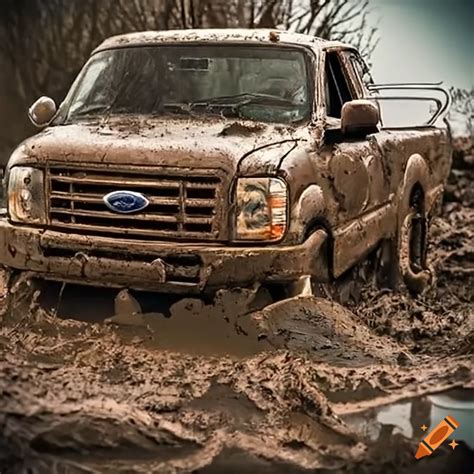 Ford Pick Up Truck Covered In Mud On Craiyon