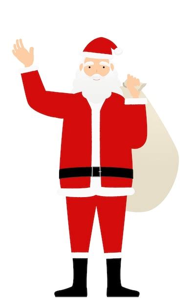 Premium Vector Old Santa Claus Carrying A Bag Of Presents