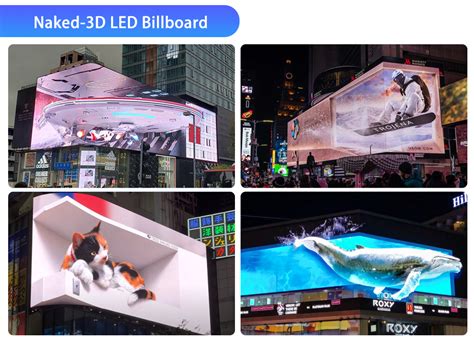 P P Naked Eye D Smd Led Screen Anamorphic Billboard Wall Mounted