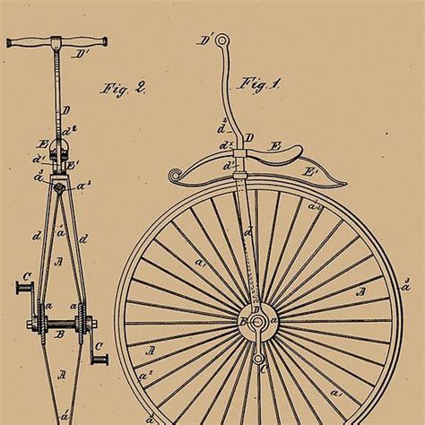 1881 Patent Velocipede Bicycle Archival History Invention By Khokhloma