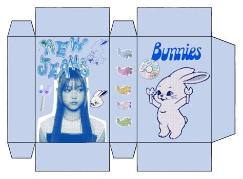 New Jeans Haerin Cajita Armable Paper Box Template Lomo Card