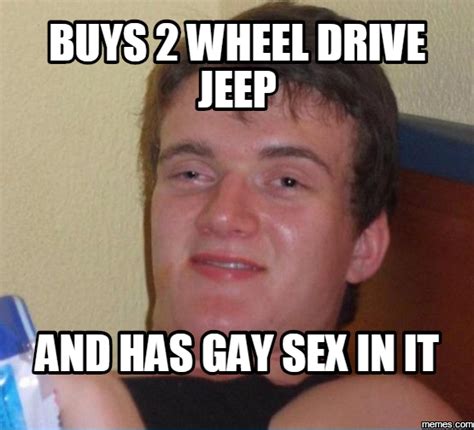Buys 2 Wheel Drive Jeep And Has Gay Sex In It