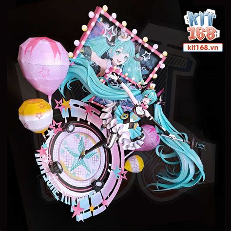 Mô Hình Giấy Anime Game Hatsune Miku 10th Anniversary Memorial Dress Vocaloid Kit168 Shop