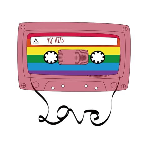 Premium Vector Red Retro Tape Cassette Vintage Audio Mixtape In