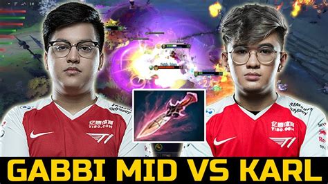 T1 CORES MID BATTLE KARL VS GABBI DOTA 2 YouTube