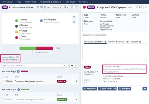 Saucelabs And Saucectl Reports Testrail Support Center