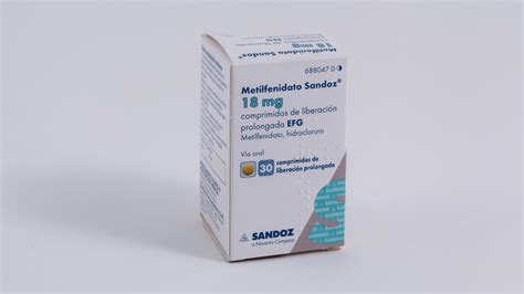 Metilfenidato Sandoz Efg 18 Mg 30 Comprimidos Liberacion Prolongada
