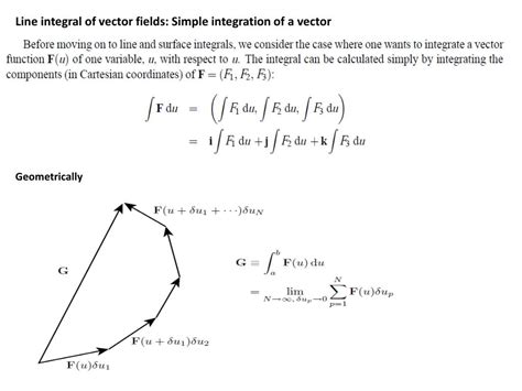 ppt vector integrals line integrals surface integrals volume integrals integral theorems