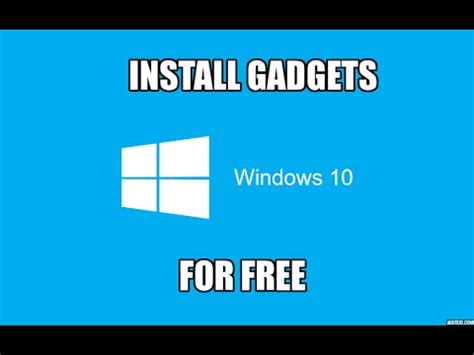 How To Install Enable Gadgets On Windows Youtube