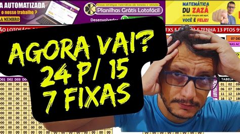 Lotofácil 13 e 14 pontos Redução de 24 para 15 7 fixas YouTube