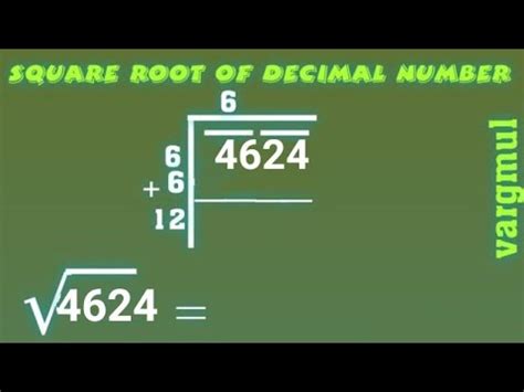 Find Square Root By Division Method In Urdu Square Root Of 4624 4624