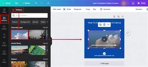 how do i embed a video in canva