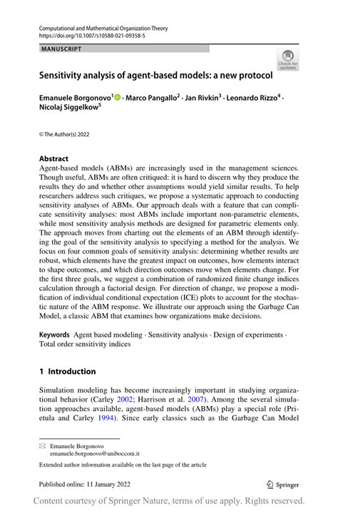 pdf sensitivity analysis of agent based models a new protocol