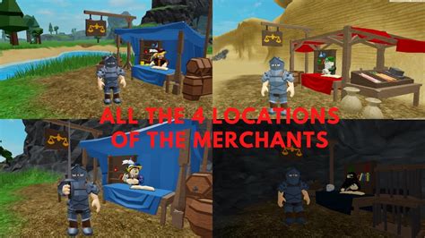All The Locations Of Merchants In Roblox Survival Game Youtube