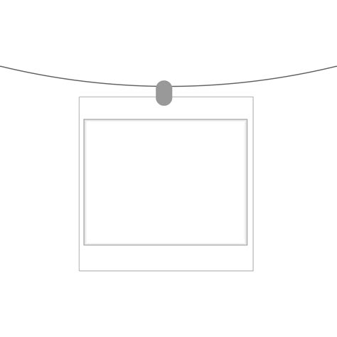 Blank Photo Frame On Rope 11840893 PNG