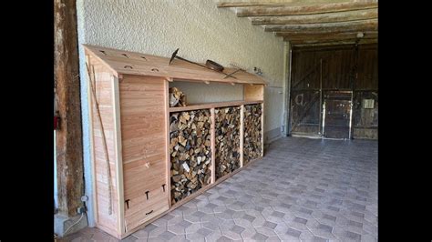 Construction Dun Abri Pour Bois De Chauffage YouTube