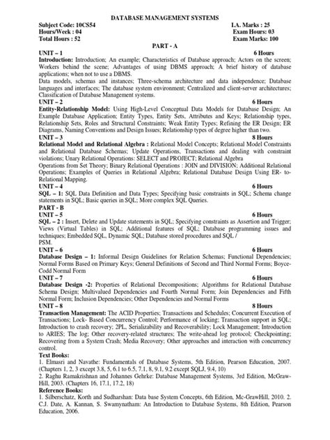 1 syllabus 10cs54 dbms download free pdf relational database conceptual model