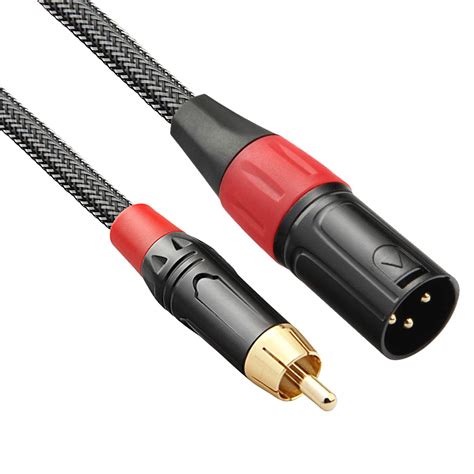 Tisino Cable Rca A Xlr Trenzado De Nailon Rca Macho A Xlr Macho Cable