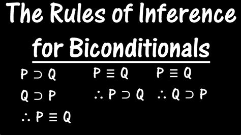 logic lesson 10 rules of inference for biconditionals youtube