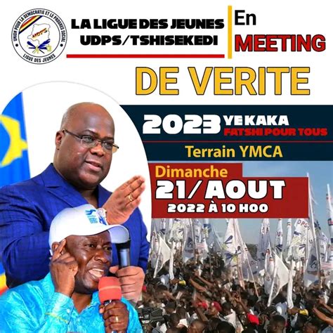 RDC La Ligue Des Jeunes De L UDPS En Campagne De Mobilisation Autour