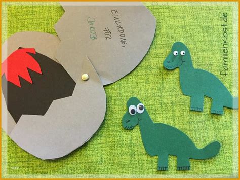 Fantastisch Dino Einladungskarten Zur Dinoparty Selber Basteln