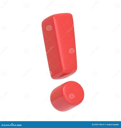 Red Exclamation Mark Isolated On White Background Stock Illustration