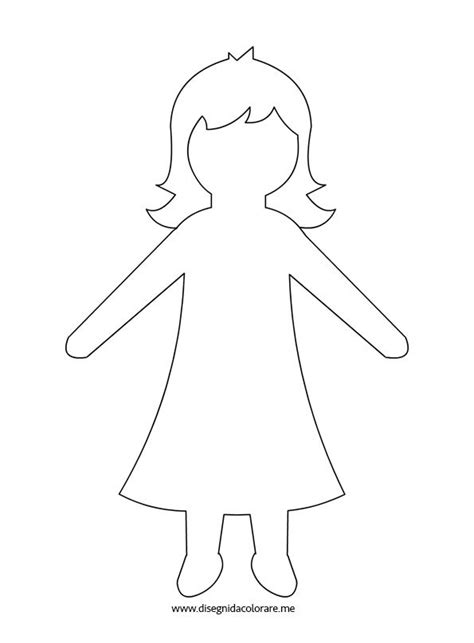 Sagoma Bambina Disegni Da Colorare
