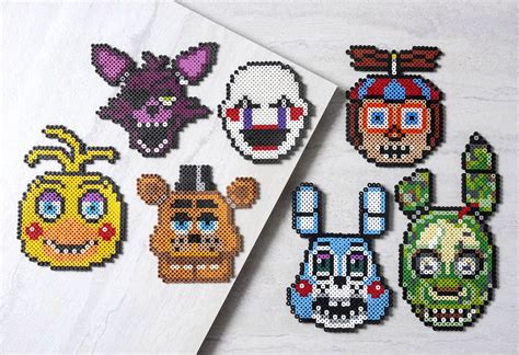 FNAF Perler Beads Five Nights At Freddy S In 2024 Perler Bead