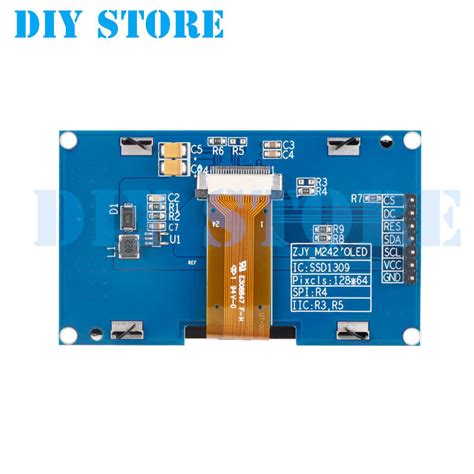 2 42 Inch OLED Display Screen LCD LED Module 128x64 SSD1309 SPI I2C