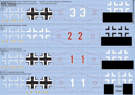 Messerschmitt Me 262A 1a Set II Kits World 148187