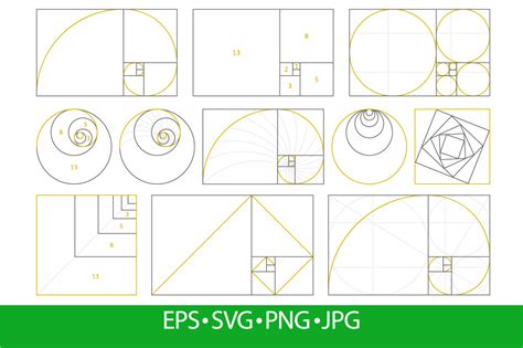 golden section fibonacci numbers ideal graphic by winwin artlab · creative fabrica