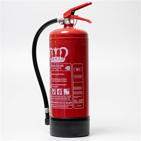 König 6 kg Pulverlöscher ABC Dauerdruck 15 LE DIN EN3 Feuerloescher24