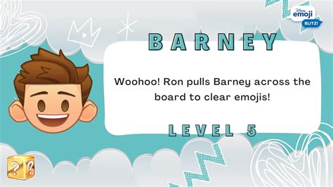 Disney Emoji Blitz Barney Level 5 Ron S Gone Wrong Gold Emoji