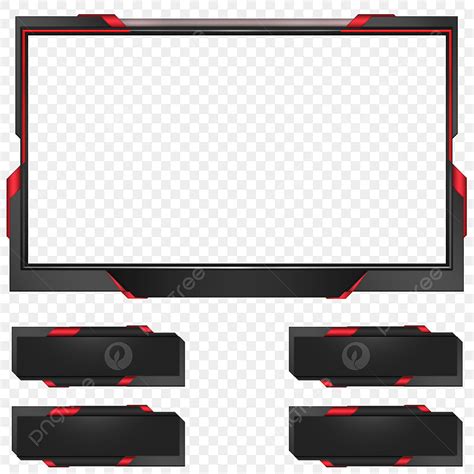 Twitch Live Stream Overlay With Modern Style And Transparent Background