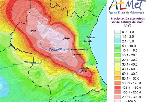 La zona cero de la DANA Chiva Buñol o Turís recibieron en ocho