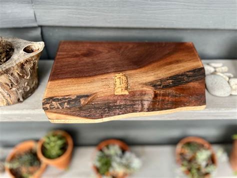 Beautiful Live Edge Black Walnut Keepsake Box 100 Handmade Etsy