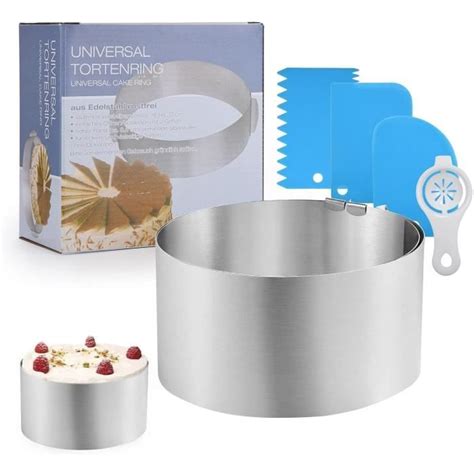 Cercle à Pâtisserie Réglable Cercle à Gâteaux Extensible Ø 16 30cm