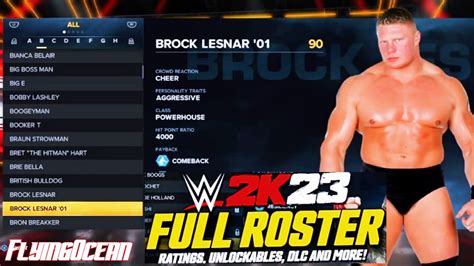 WWE 2K23 Full Roster Superstars Teams Championships More