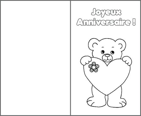 Coloriage Joyeux Anniversaire Carte télécharger et imprimer gratuit