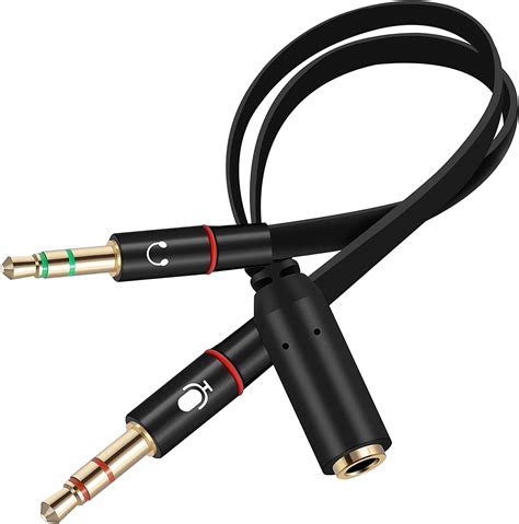 Nisun Gold Plated Male To Female Mm Headphone Earphone Mic Audio